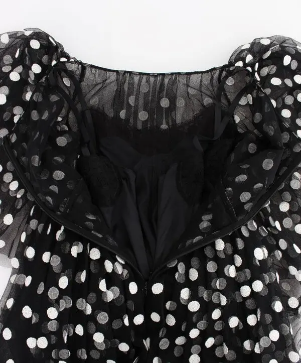 Dolce & Gabbana Polka Dotted Ruffled Dress