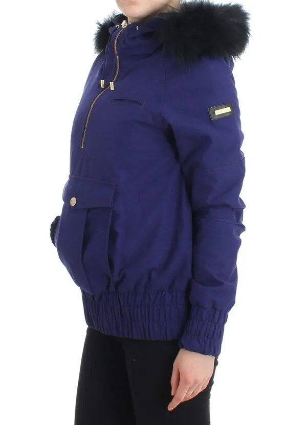 GF FERRE Padded Hooded Jacket - Blue
