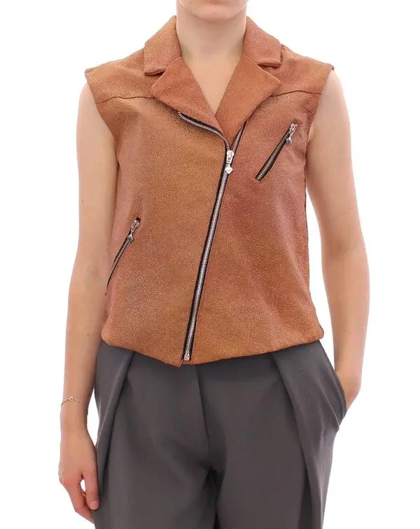LA MAISON DU COUTURIER Leather Jacket Vest