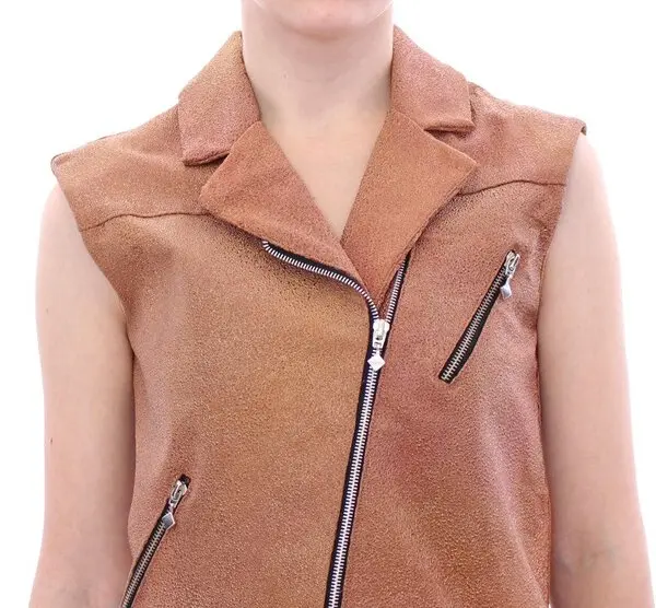 LA MAISON DU COUTURIER Leather Jacket Vest