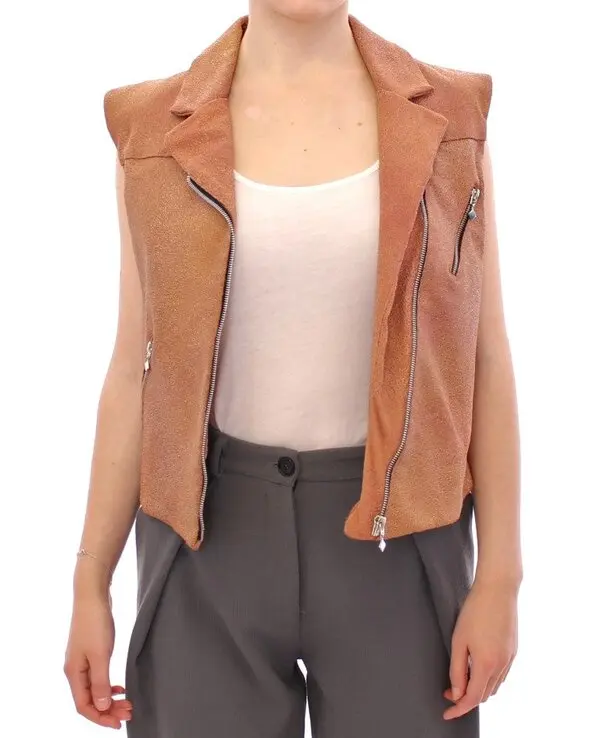 LA MAISON DU COUTURIER Leather Jacket Vest