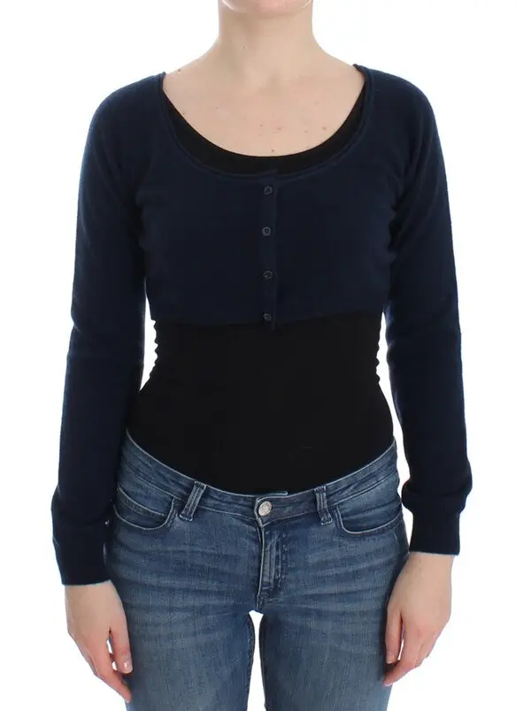Ermanno Scervino Cropped Cashmere Blend Cardigan