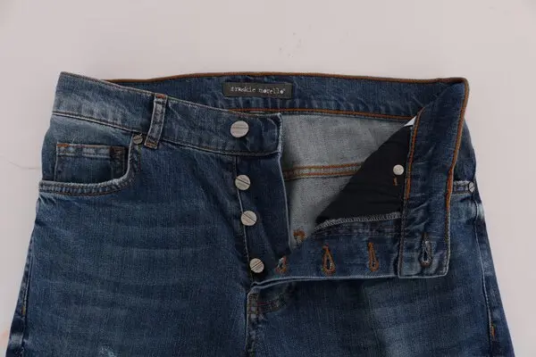 FRANKIE MORELLO Slim Fit Jeans With Ripped Detailing