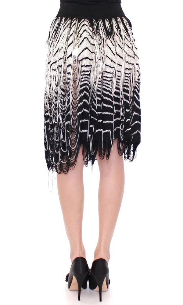 ALICE PALMER Asymmetrical Knitted Skirt