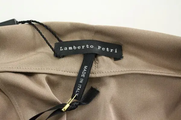 LAMBERTO PETRI Draped Silk Shift Dress