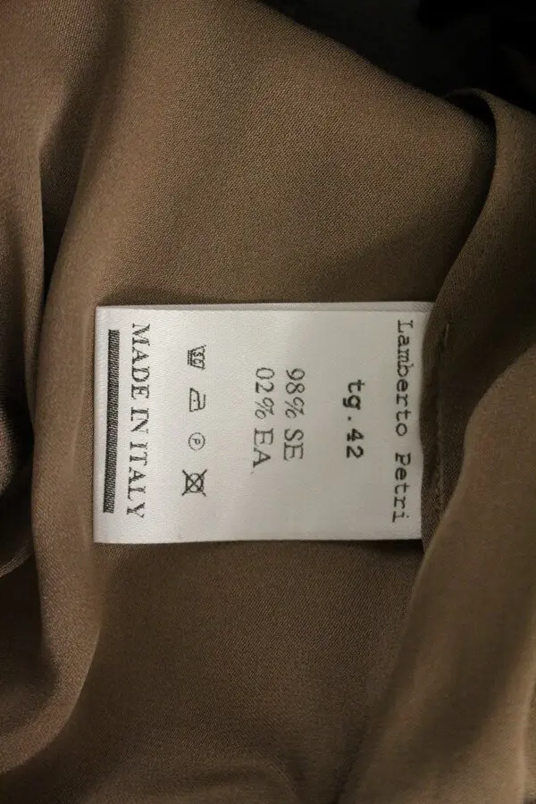 LAMBERTO PETRI Draped Silk Shift Dress