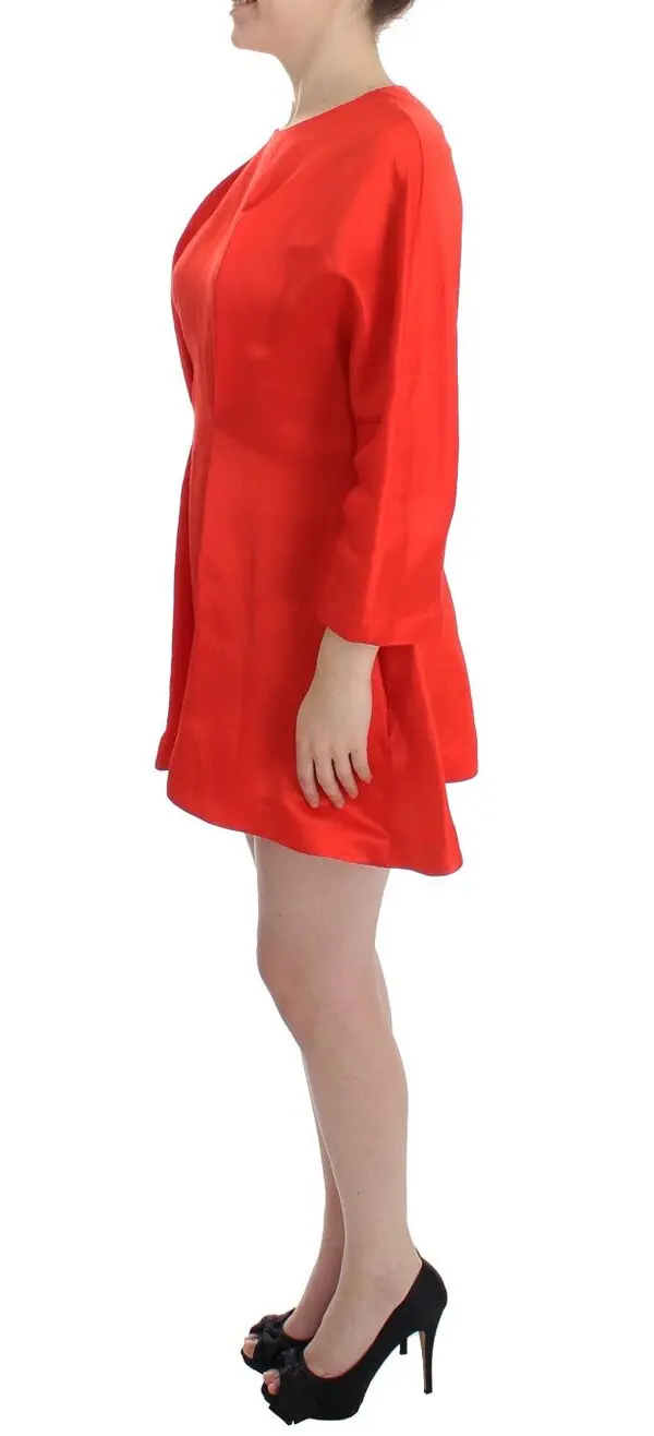 FYODOR GOLAN Mini Linen Sheath Dress 3/4 Sleeve