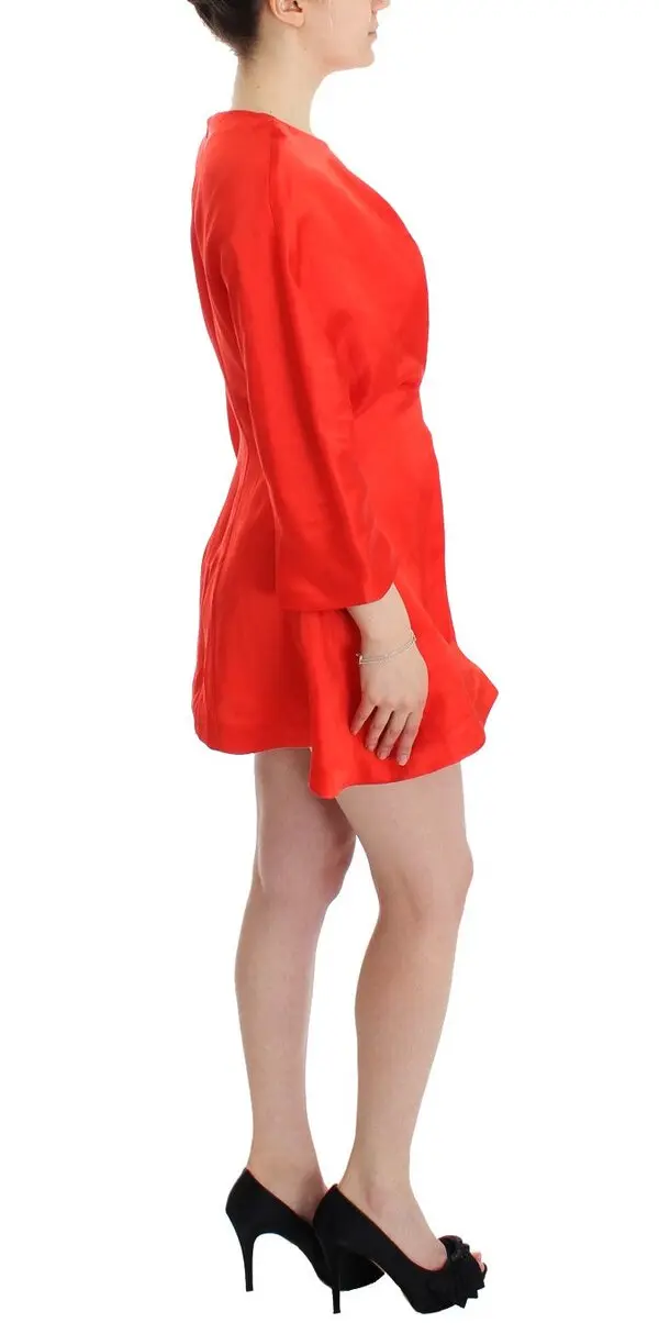 FYODOR GOLAN Mini Linen Sheath Dress 3/4 Sleeve