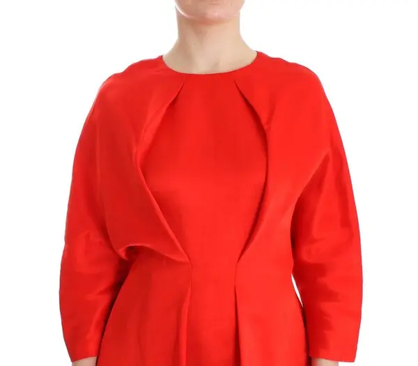 FYODOR GOLAN Mini Linen Sheath Dress 3/4 Sleeve