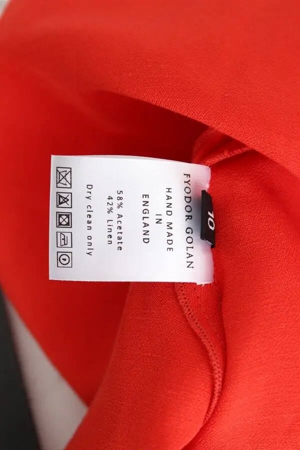 FYODOR GOLAN Mini Linen Sheath Dress 3/4 Sleeve