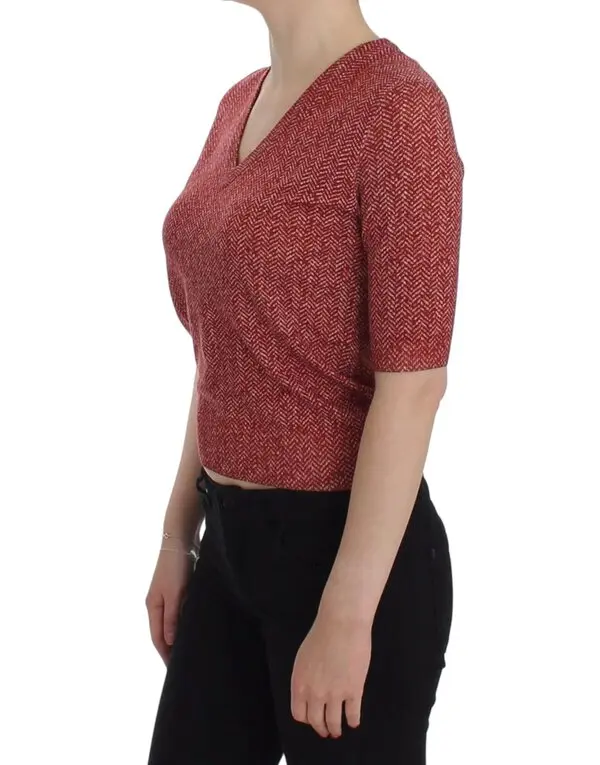 Dolce & Gabbana Wool Tweed Short Sleeve Pullover Sweater