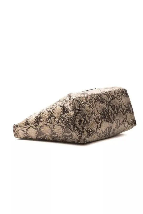 POMPEI DONATELLA Leather Shoulder Bag With Python Print