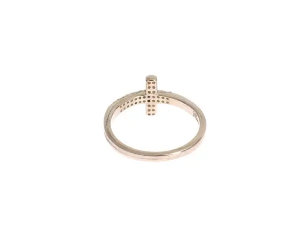 NIALAYA JEWELRY 925 Cz Cross Ring - Silver