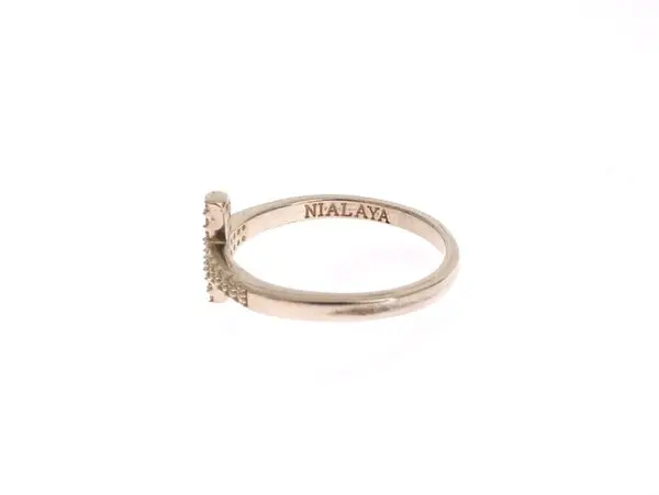 NIALAYA JEWELRY 925 Cz Cross Ring - Silver