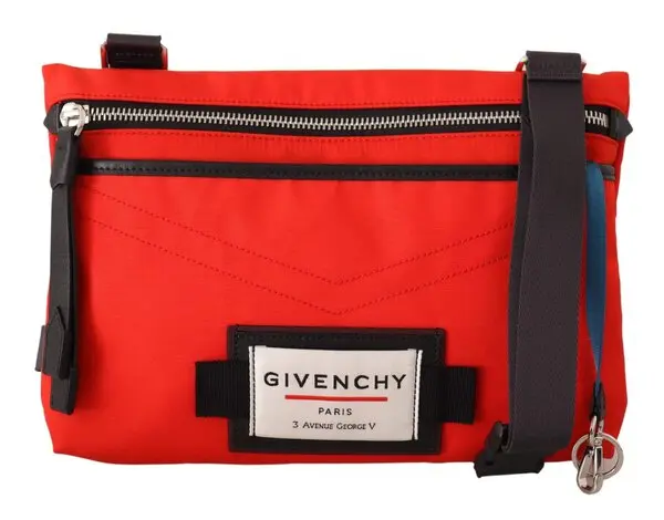 Givenchy Polyamide Downtown Flat Crossbody Bag - Red