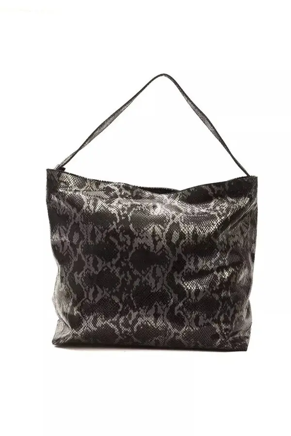 POMPEI DONATELLA Embossed Leather Shoulder Bag