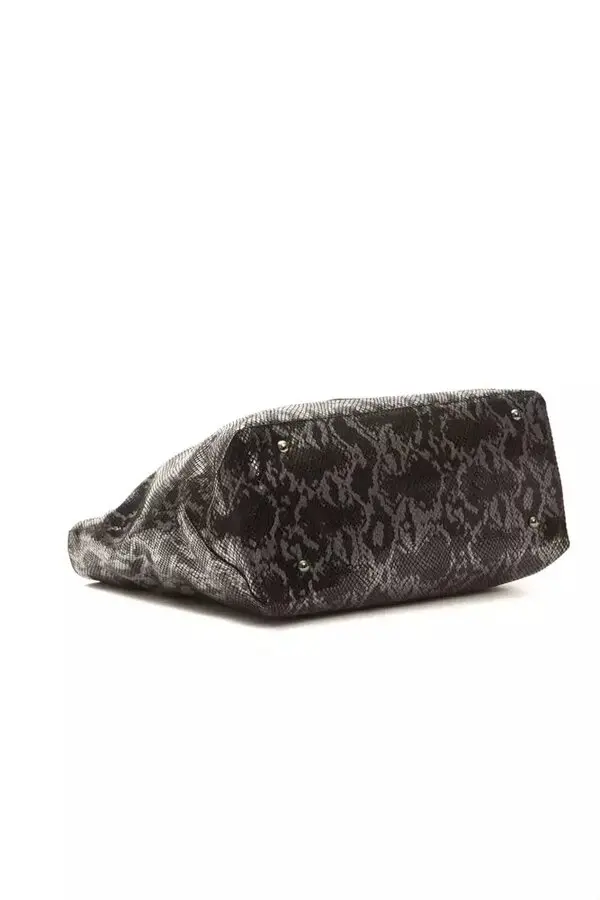 POMPEI DONATELLA Embossed Leather Shoulder Bag