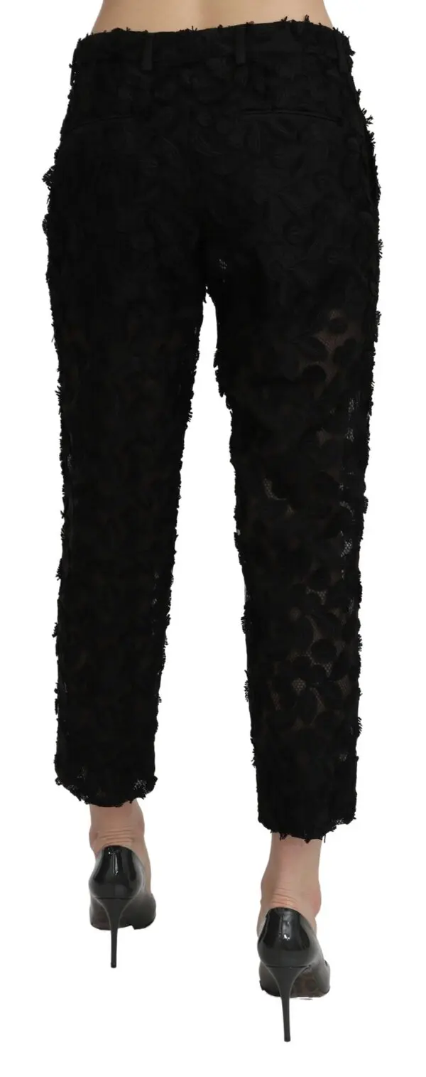 Dolce & Gabbana Lace Cropped High-waisted Trousers