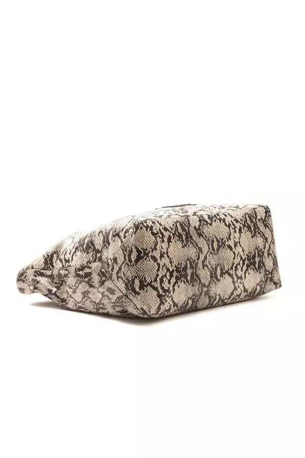 POMPEI DONATELLA Leather Shoulder Bag With Python Print
