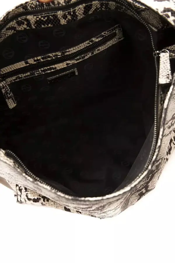 POMPEI DONATELLA Leather Shoulder Bag With Python Print
