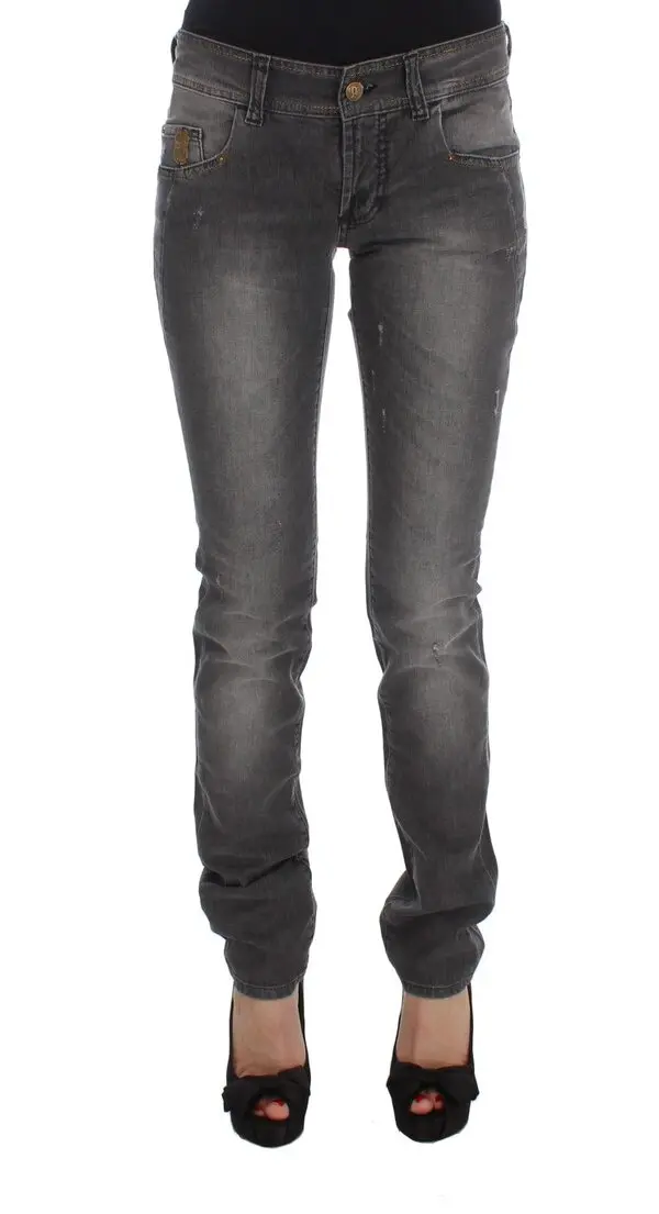 John Galliano Slim Fit Stretch Jeans - Gray