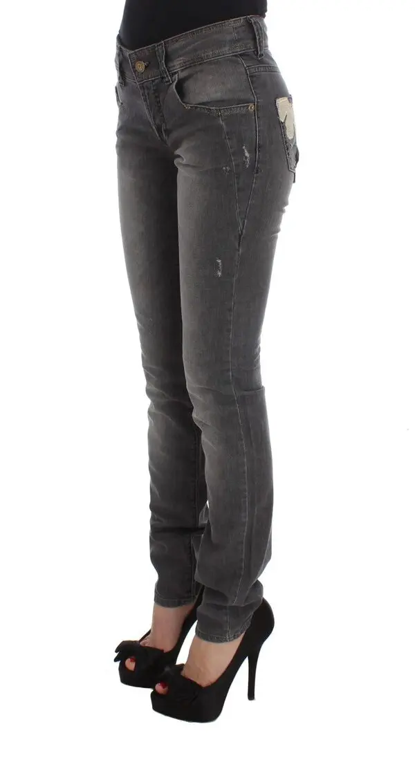 John Galliano Slim Fit Stretch Jeans - Gray