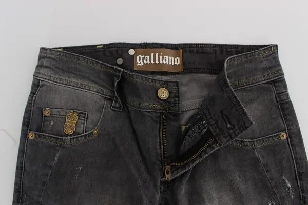 John Galliano Slim Fit Stretch Jeans - Gray