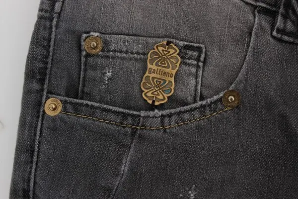 John Galliano Slim Fit Stretch Jeans - Gray