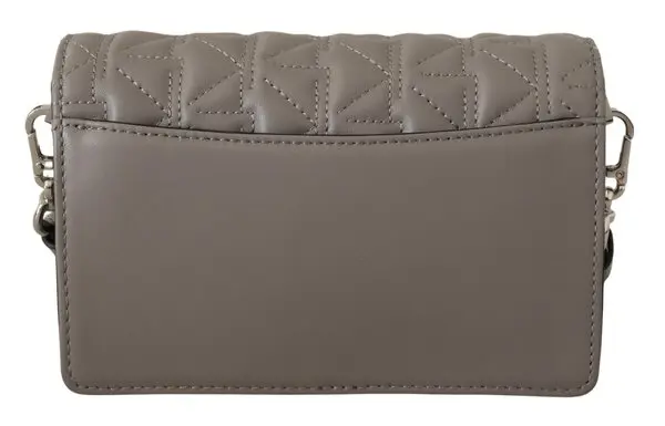 Karl Lagerfeld Quilted Leather Crossbody Bag - Grey