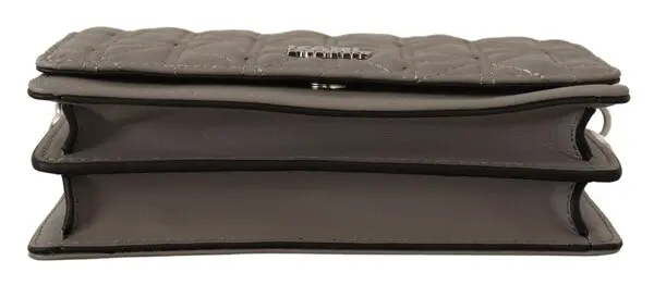 Karl Lagerfeld Quilted Leather Crossbody Bag - Grey