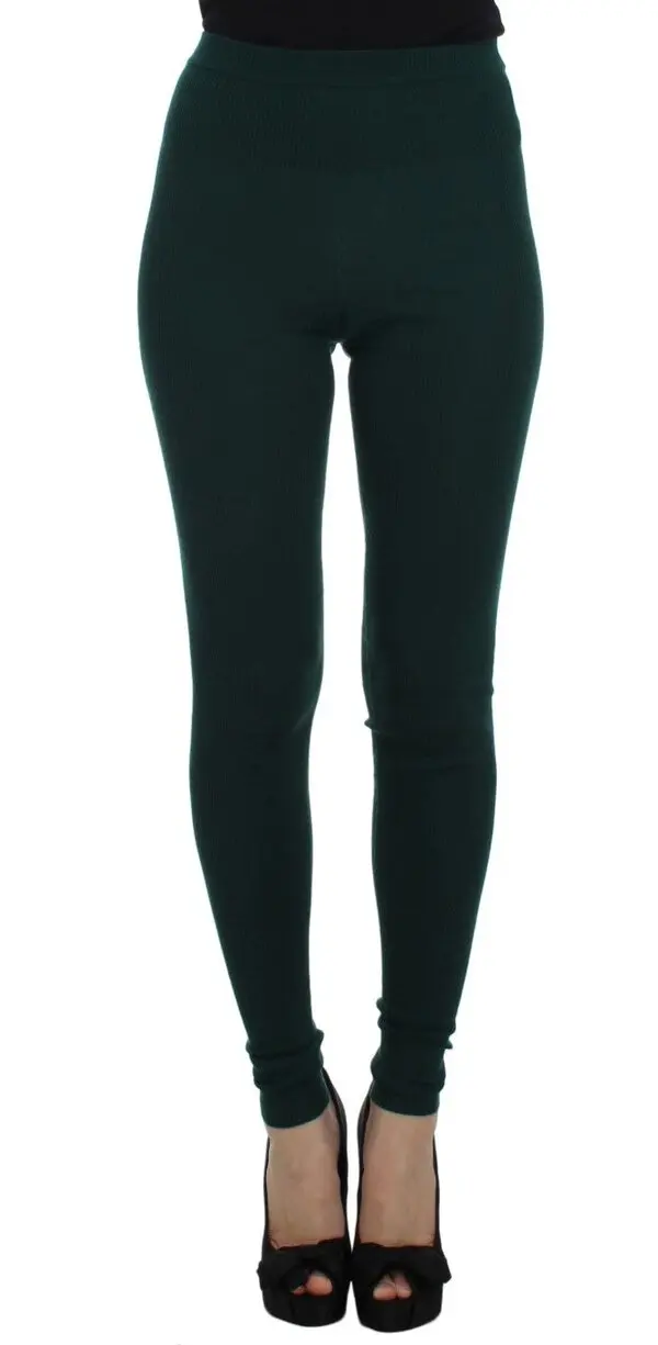 Dolce & Gabbana Cashmere Stretch Tights - Green
