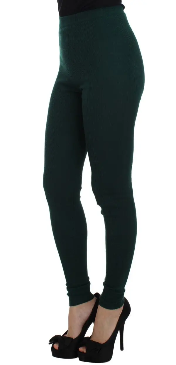 Dolce & Gabbana Cashmere Stretch Tights - Green