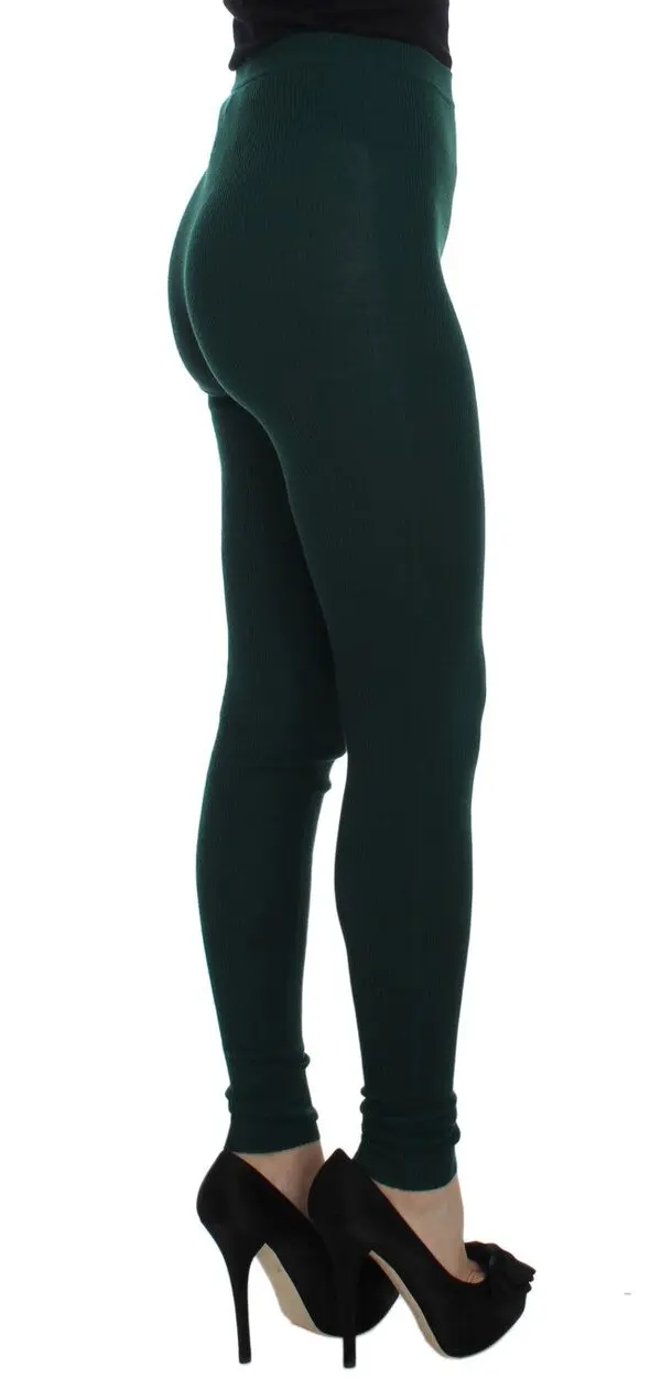 Dolce & Gabbana Cashmere Stretch Tights - Green