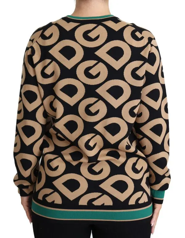 Dolce & Gabbana Dg Mania Wool Crewneck Pullover Sweater