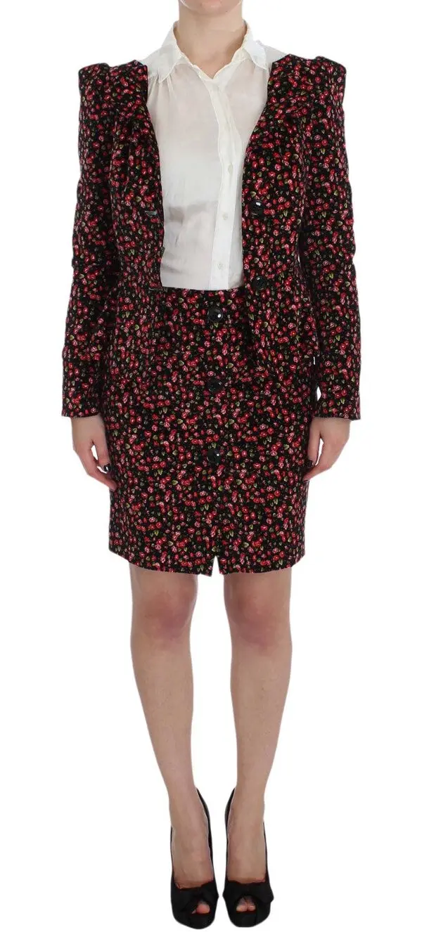 BENCIVENGA Floral Skirt And Blazer Suit Set