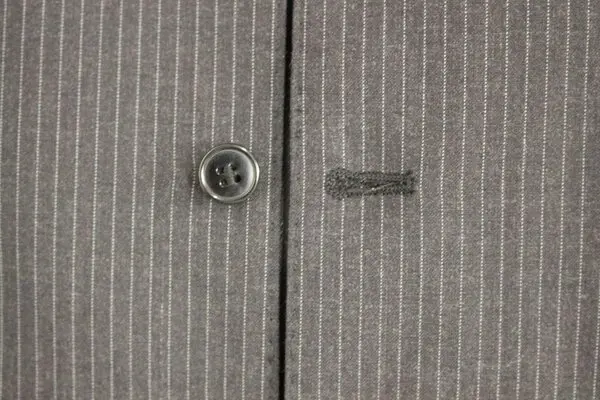 Dolce & Gabbana Striped Wool Single Breasted Vest - Gray