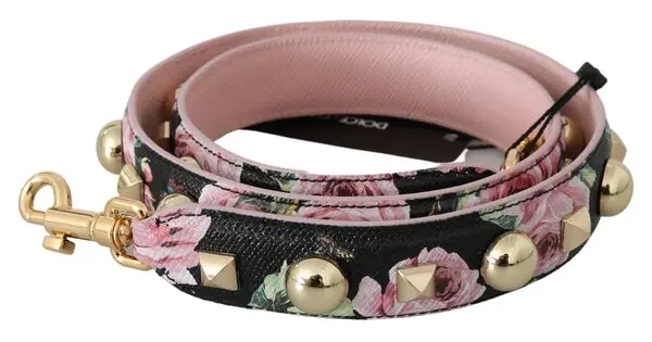 Dolce & Gabbana Floral Leather Shoulder Strap - Red