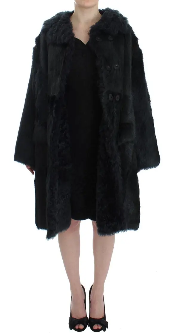 Dolce & Gabbana Goatskin Fur Shearling Long Jacket
