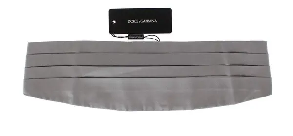 Dolce & Gabbana Wide Silk Cummerbund - Silver