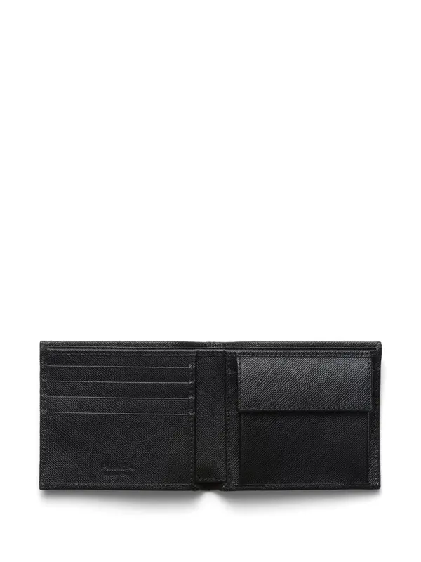 Prada Logo-plaque Bi-fold Wallet - Nero