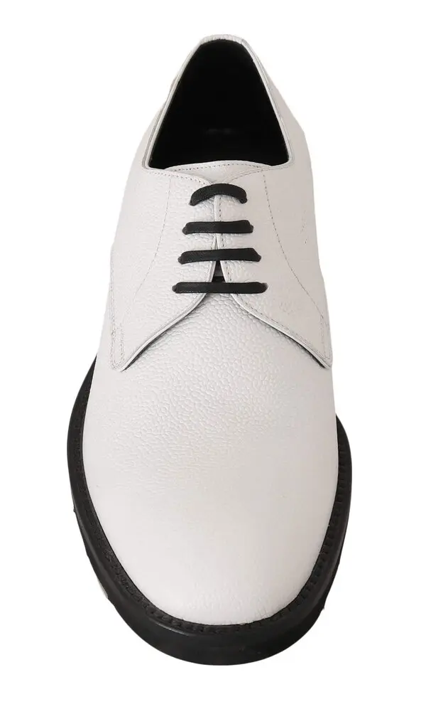 Dolce & Gabbana Leather Derby Shoes - White