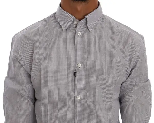 FRANKIE MORELLO White Check Casual Cotton Regular Fit Shirt