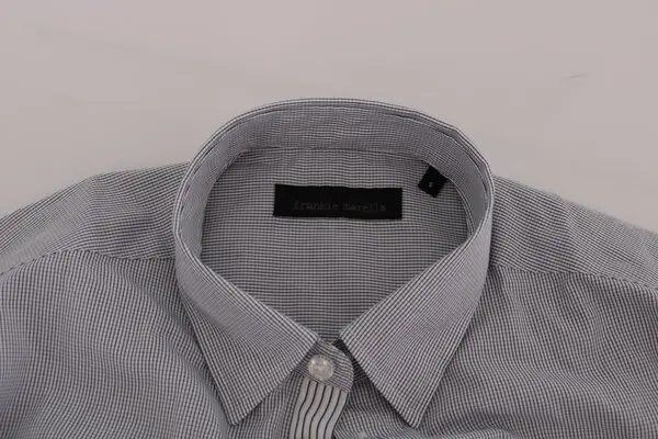 FRANKIE MORELLO White Check Casual Cotton Regular Fit Shirt