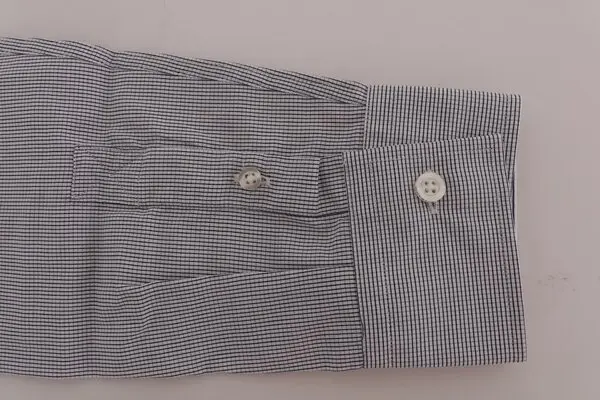 FRANKIE MORELLO White Check Casual Cotton Regular Fit Shirt