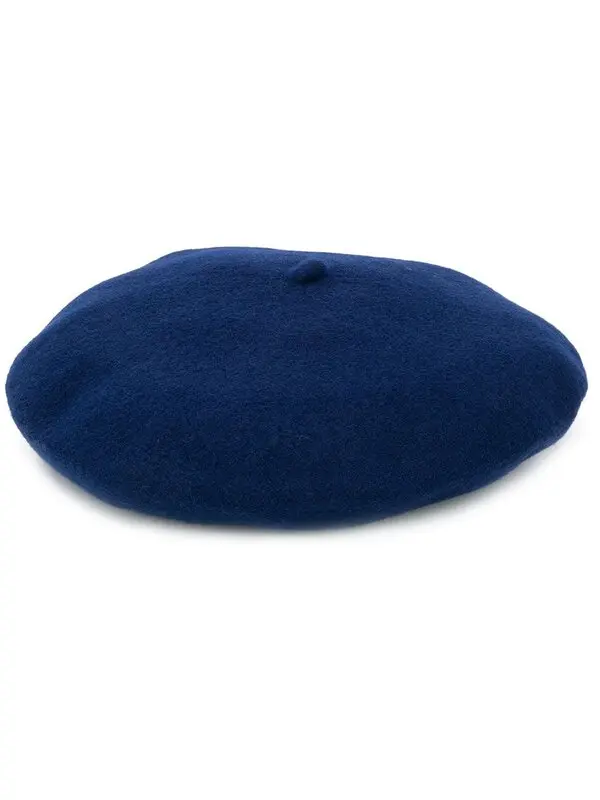 CELINE ROBERT Knitted Beret Hat - Blu