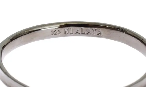 NIALAYA JEWELRY Sterling Gray Rhodium Bangle Bracelet