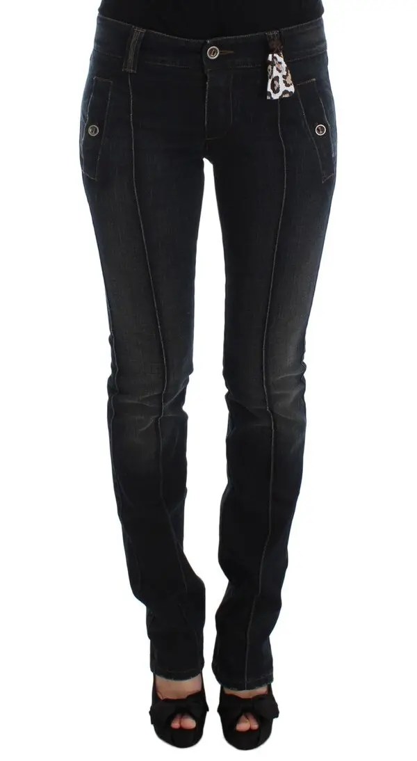 Ermanno Scervino Slim Fit Cotton Jeans - Blue