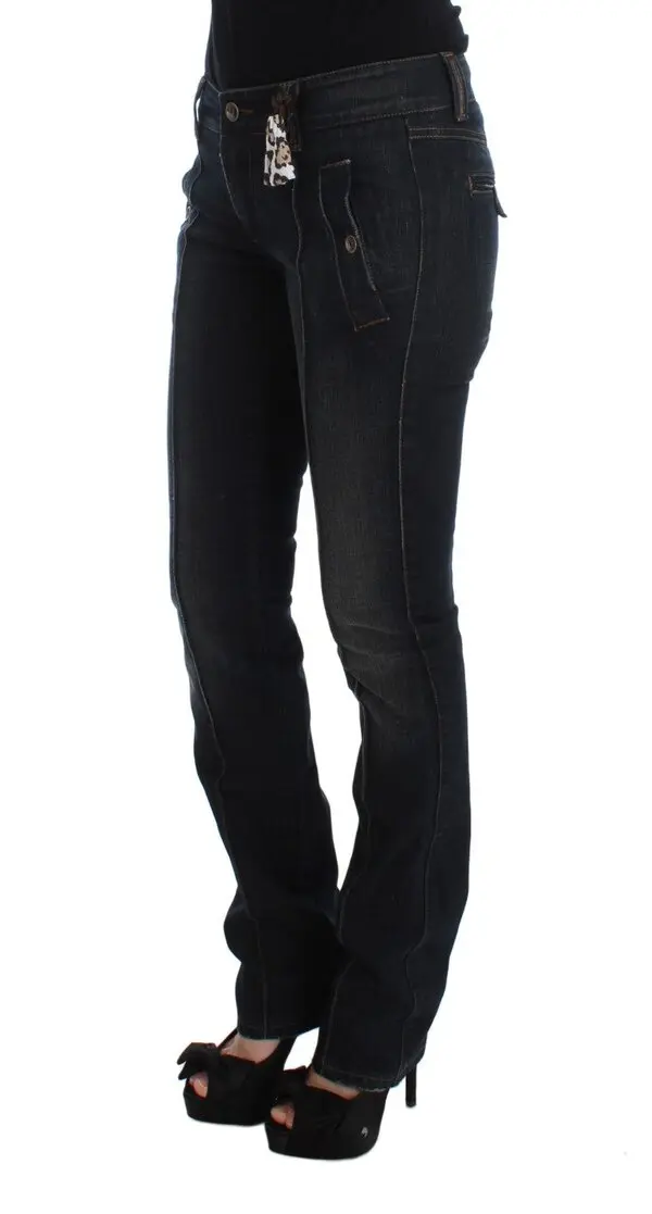 Ermanno Scervino Slim Fit Cotton Jeans - Blue