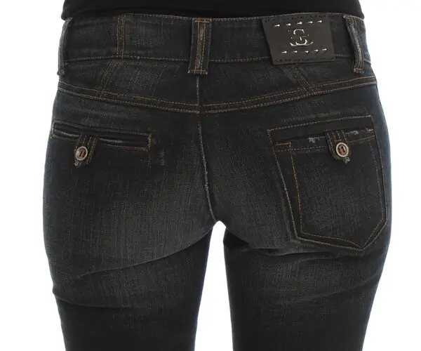 Ermanno Scervino Slim Fit Cotton Jeans - Blue