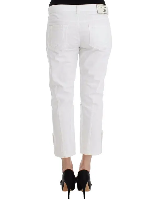 Ermanno Scervino Cropped Button Detail Jeans